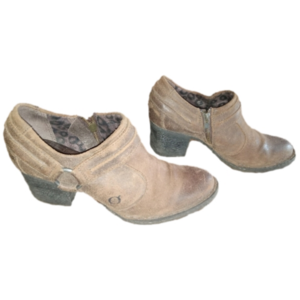 Born | Shoes | Born Harness Style Ankle Heel Boots Sz9 Side Zip Nonskid ...
